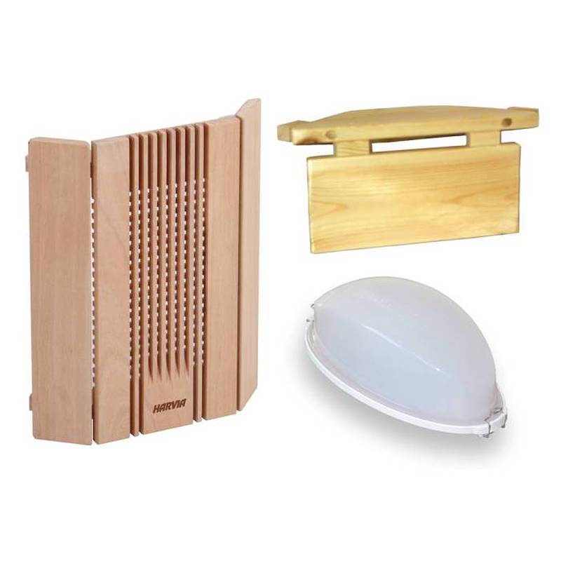 Standard light in sauna, Sauna accessories
